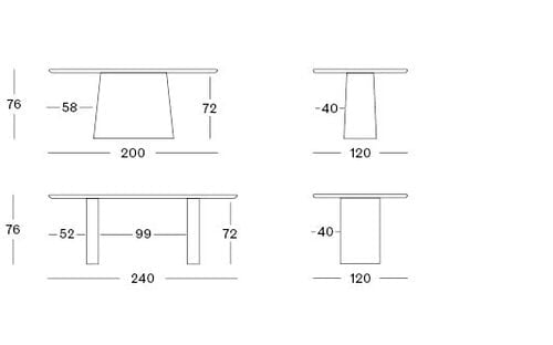 Ari Ellipse Dining Table